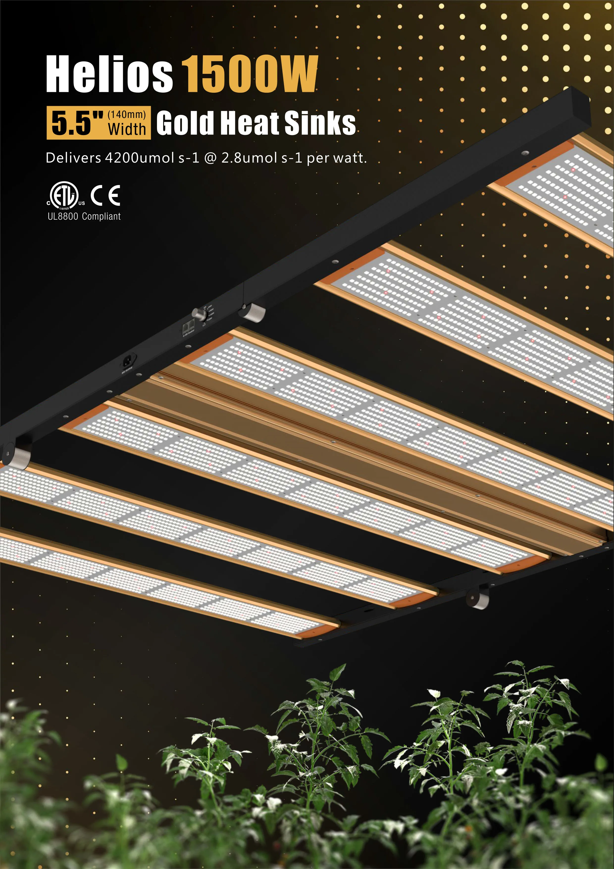 Hongyi Newest Design 1500w Led Indoor Plant Grow Light Highest Ppfd ...