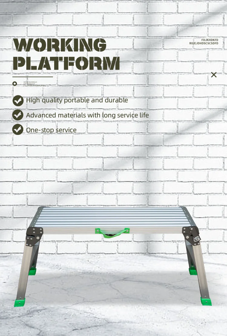 Aluminum Ladder With Platform Car Wash Plant Work Platform Bench Ladder ...