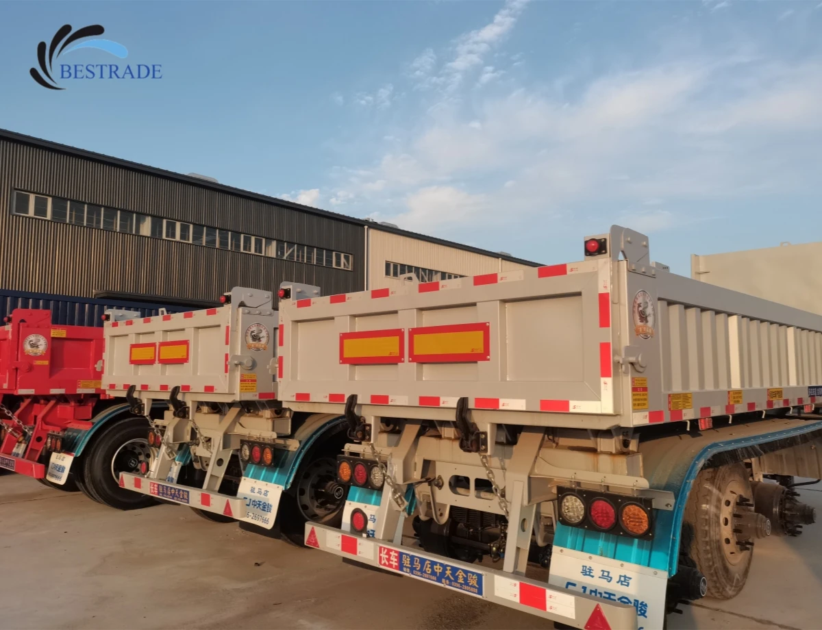 100 Tons Superlink Dump Trailer/double Box Interlink Tipper Semi ...