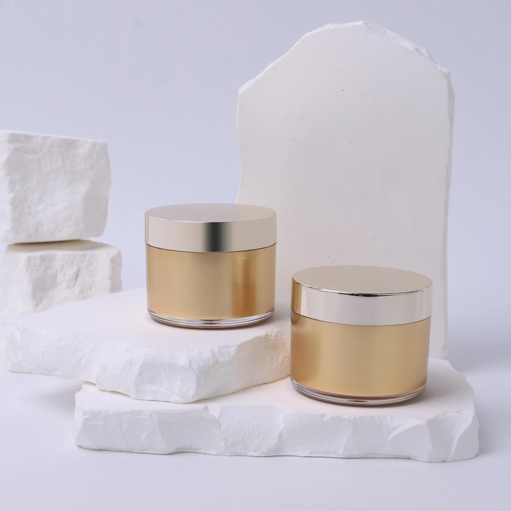 Custom 30g Ice Face Cream Pot Jar Cosmetic Jars Luxury Refillable Gold ...