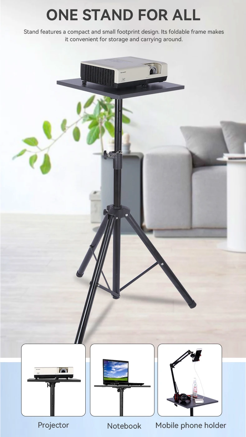High Quality Adjustable Height Floor Metal Tripod Projection Stand for ...