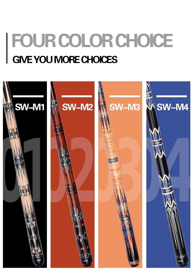 China Handmade 1/2 Split Carbon Fiber Cue Shafts Snooker Durable Maple ...