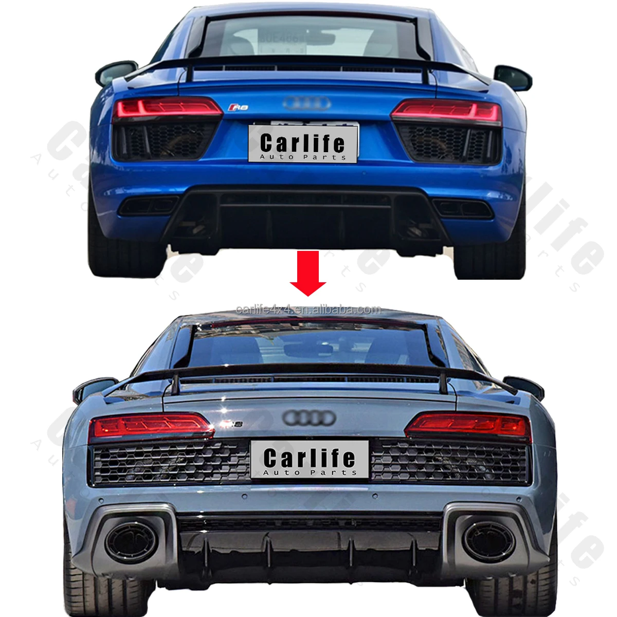 2021 R8 Style Facelift Body Kit for Audi R8 2016-2018