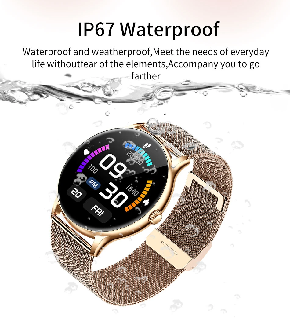The Latest Men's and Women's V33 Smart Watch Ip68 Waterproof Touch 1.09 ...