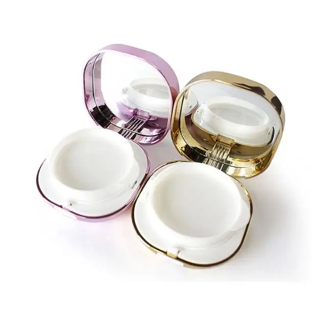 Cosmetic Powder Packaging Compact Container With Mirror Plastic ...