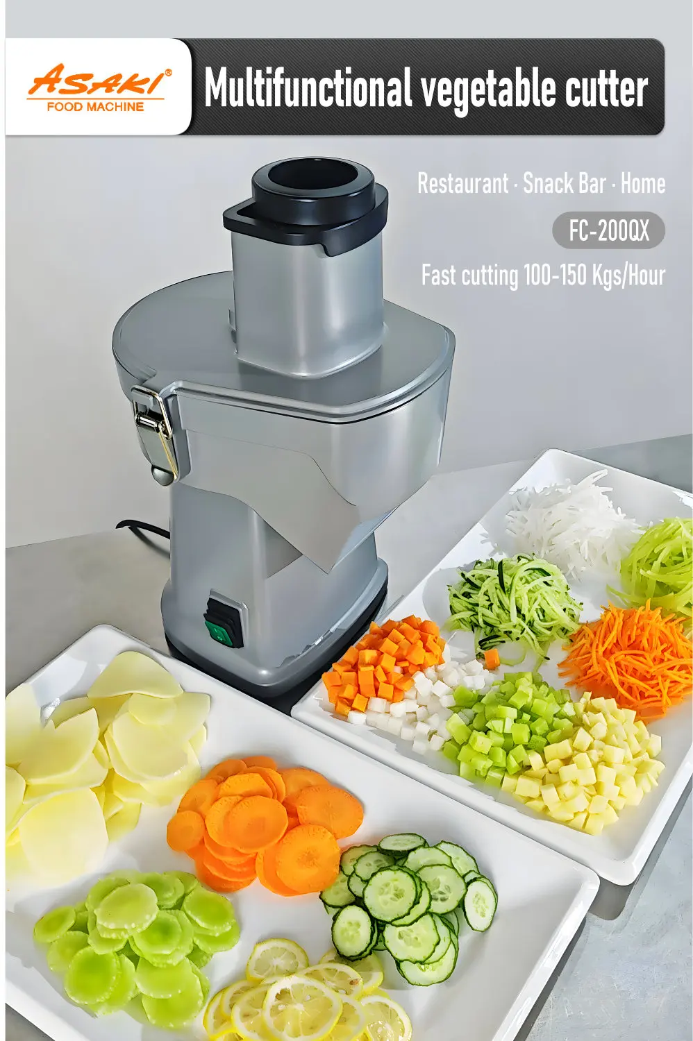 Asaki Manufacturer Vegetable Cutter Machine Multifunctional Vegetable ...