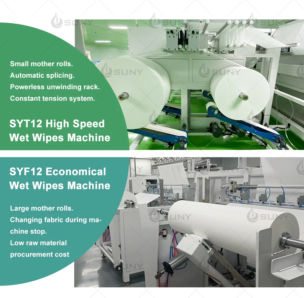 Big Pack 12 Lanes Twin Rolls Machine for Wet Wipes Production