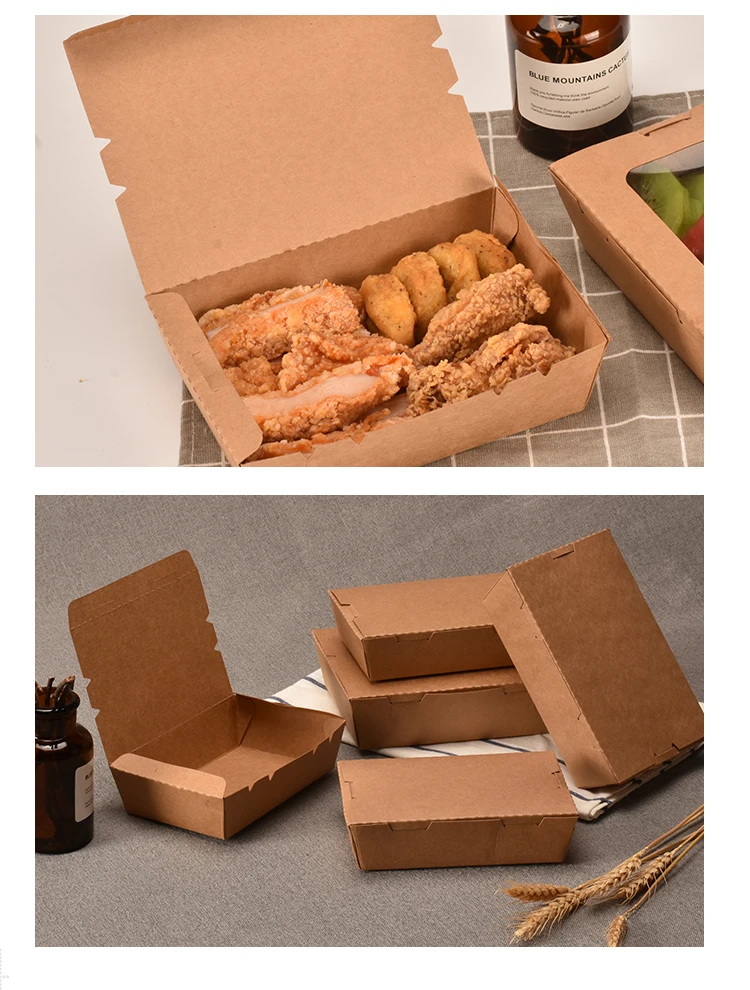 Brown Kraft Paper Leakproof Grease Oil-proof Disposable Eco-friendly ...