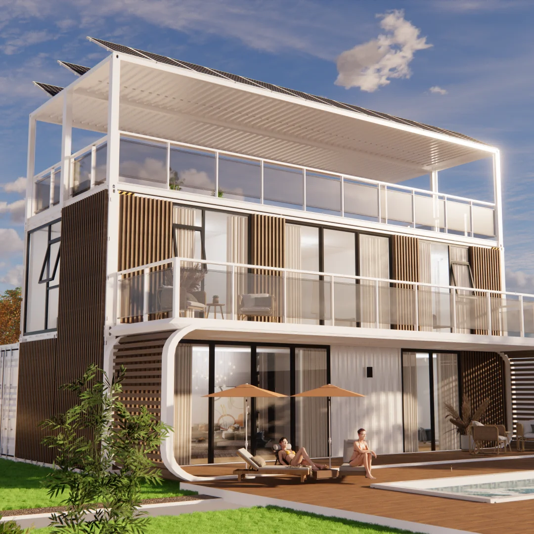 Prefab Light Steel Framing Modular Prefab Luxury Container House ...