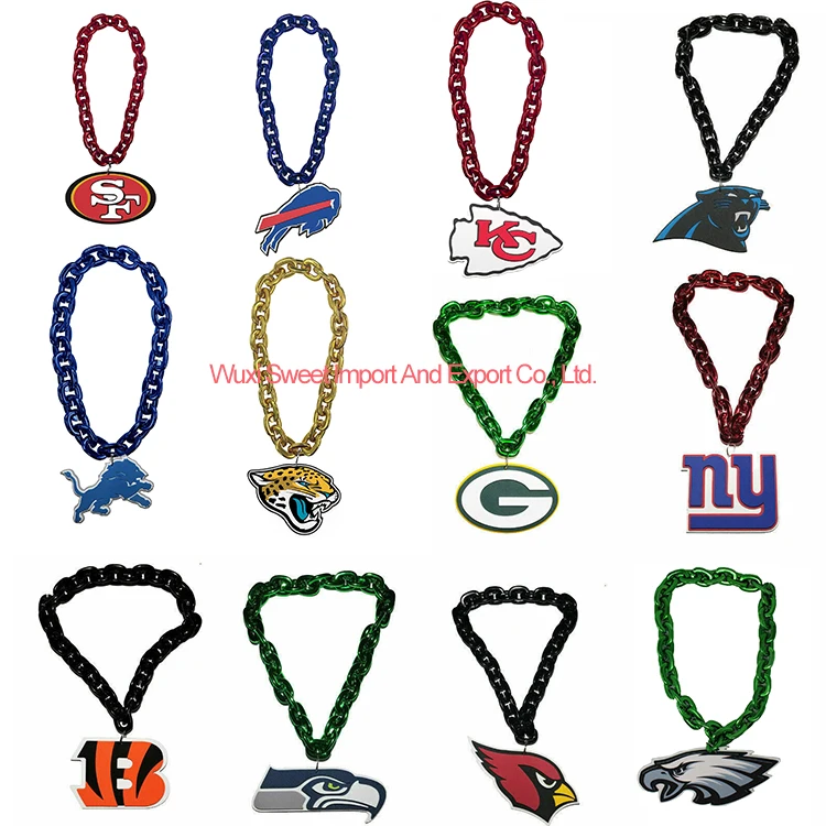 Football 32 Teams Chains 3D Big logo Foam Plastic Baseball Basketball ...