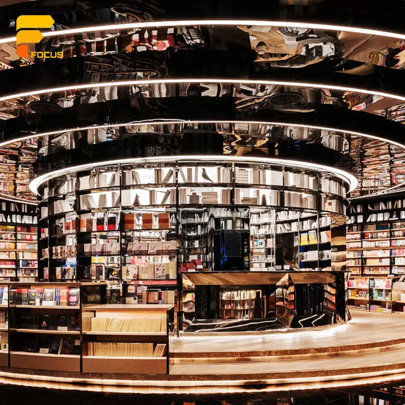 Modern Book Shelves Library Magazine Display Rack Bookstore Decorations ...