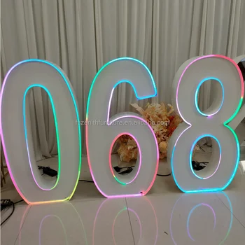 Birthday Party Led Neon Lights Sign Decoration Big Light Up Letters ...