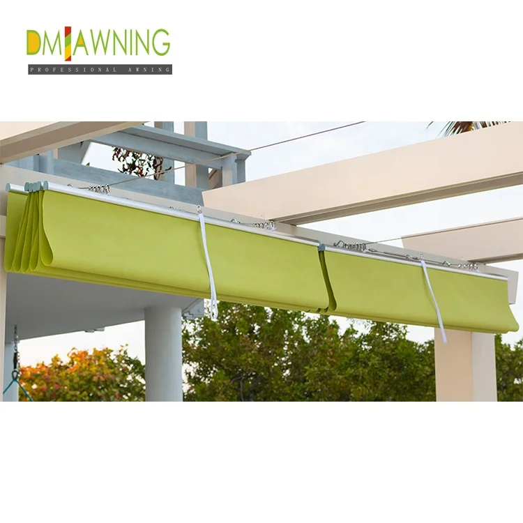 Outdoor Garden Manual Sliding Wave Pergola Sunshade Sails