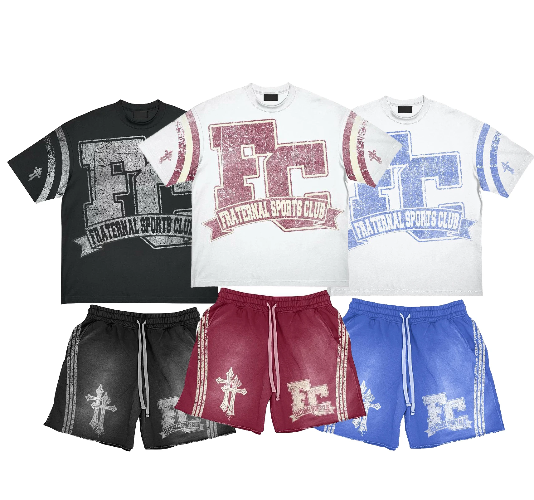 Custom Plus Size Heavyweight Cropped Oversized Two Piece Set Cotton ...