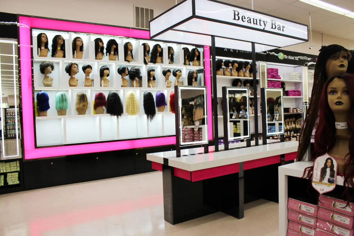 Downlight Hair - Stylish LED Display Shelves for Wigs
