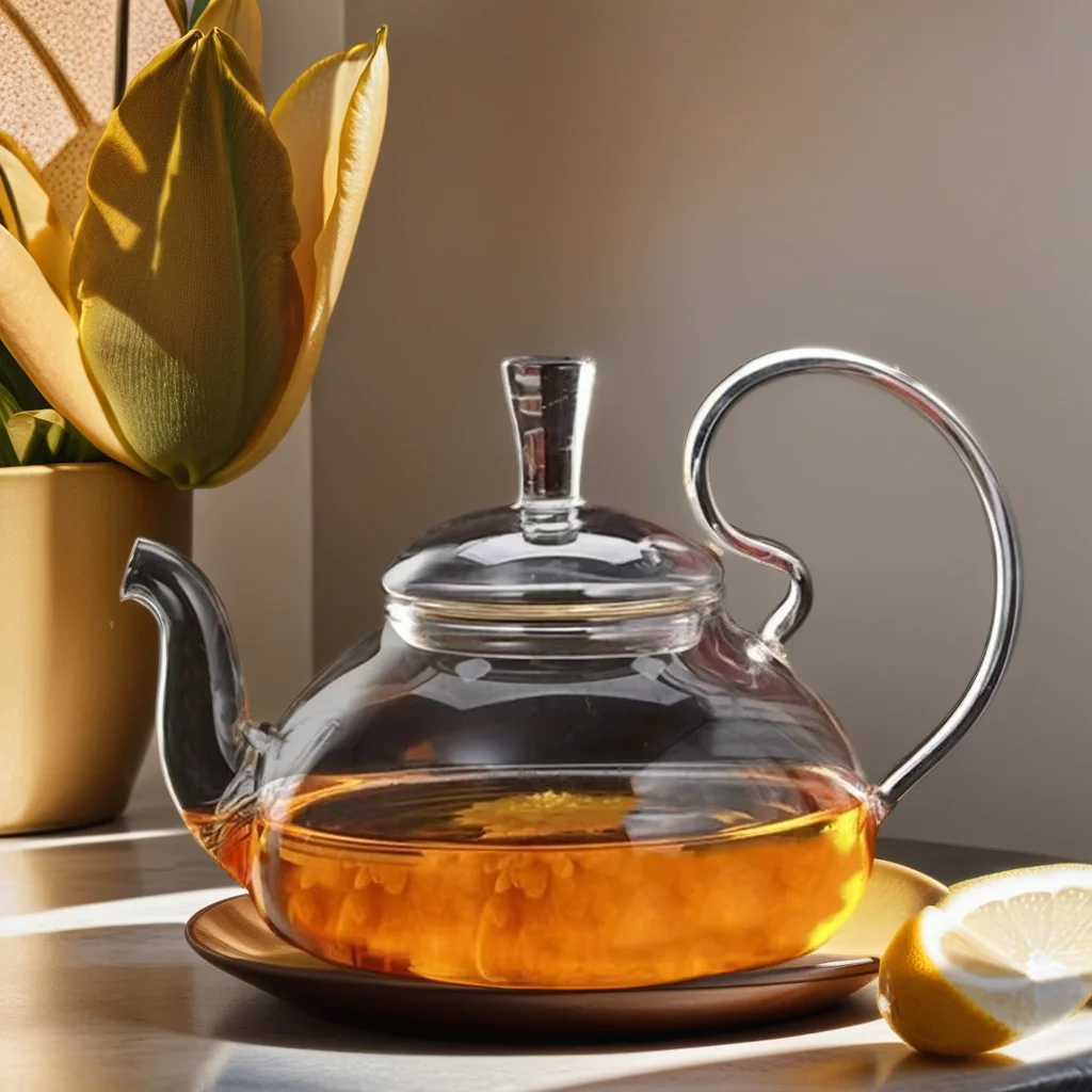 Thickened Eco-friendly Transparent Glass Teapot with Handle High ...