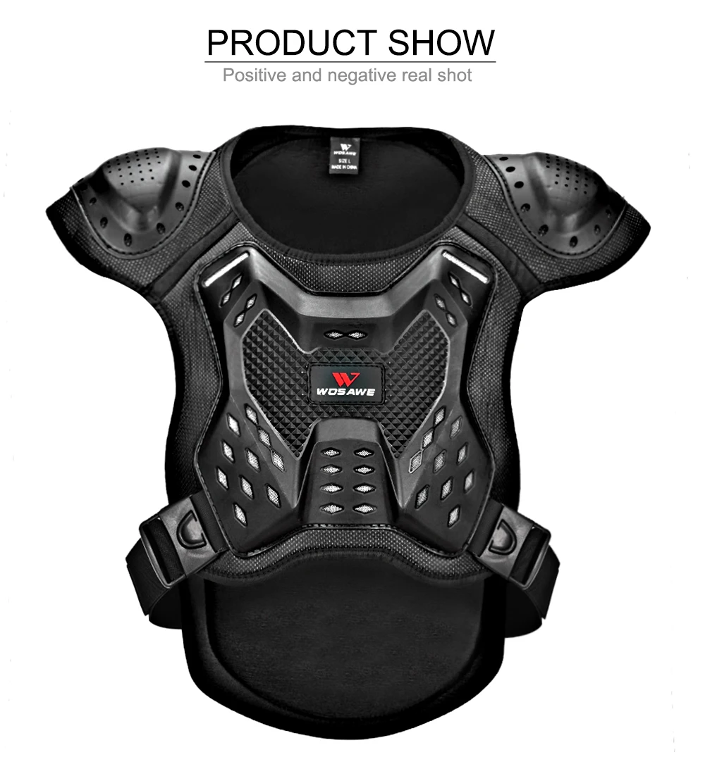 WOSAWE Motorcycle Jacket Armor Motocross Chest Back Protector ...
