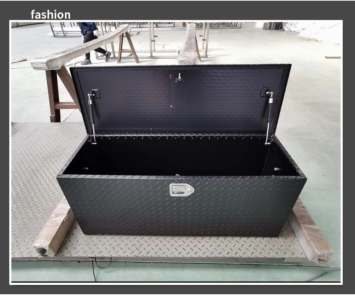 Aluminum Ute Truck Trailer Tool Box Heavy Duty Stationary Diamond Plate ...