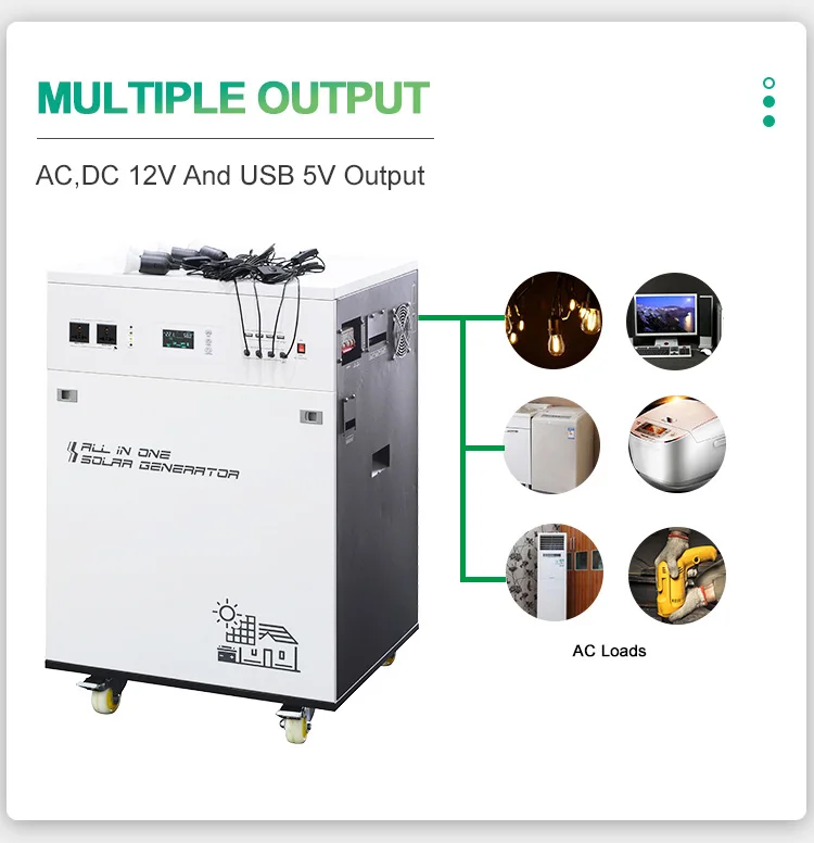 5000W Portable Solar Power Generator with Panel Set - OEM/ODM Available