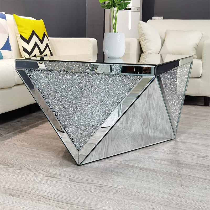 High Quality Mirror Furniture Crushed Diamond Coffee Table - Buy High ...