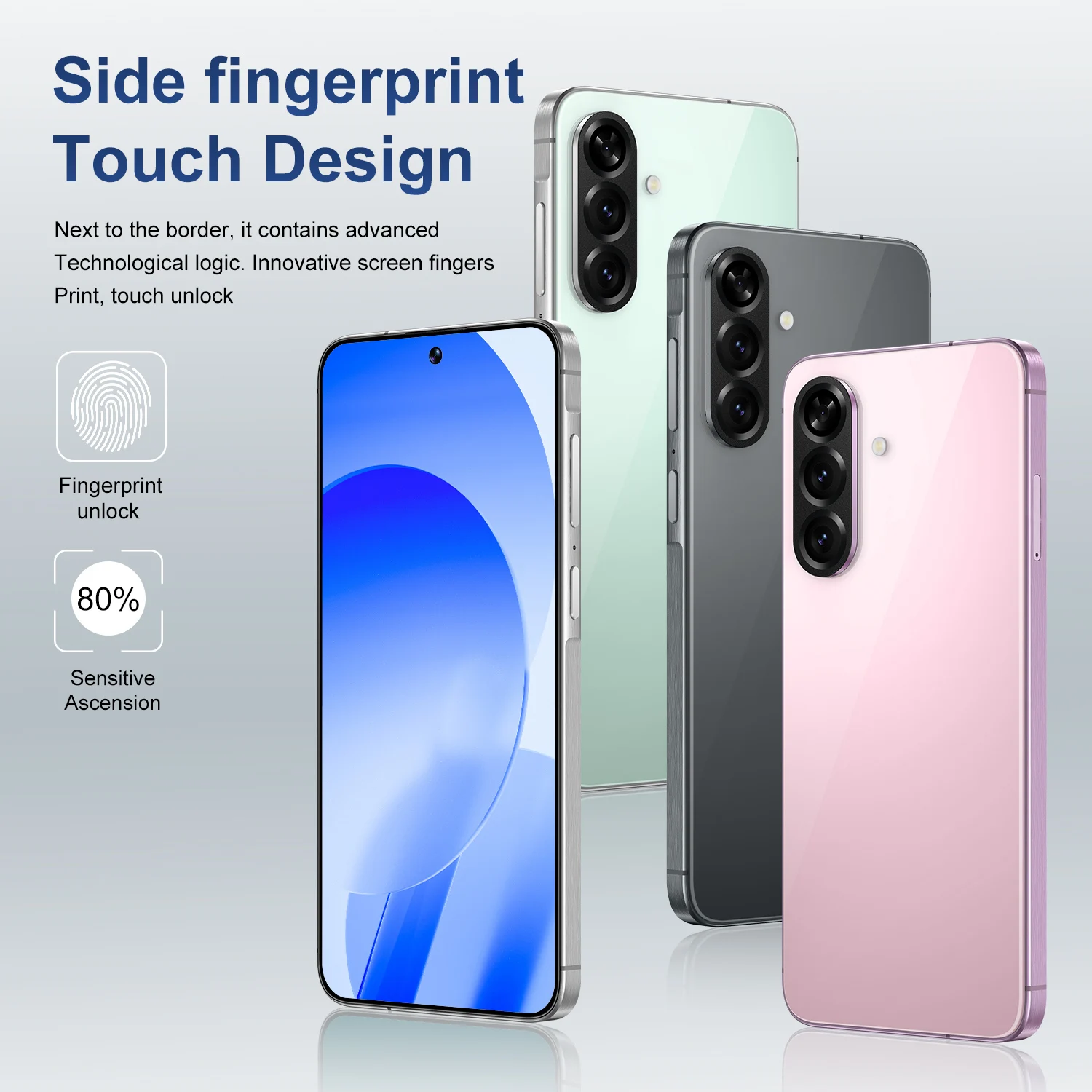 7.3 Inch 72MP 108MP Snapdragon8 Gen3 16GB+1TB 8000mah Smart Phone