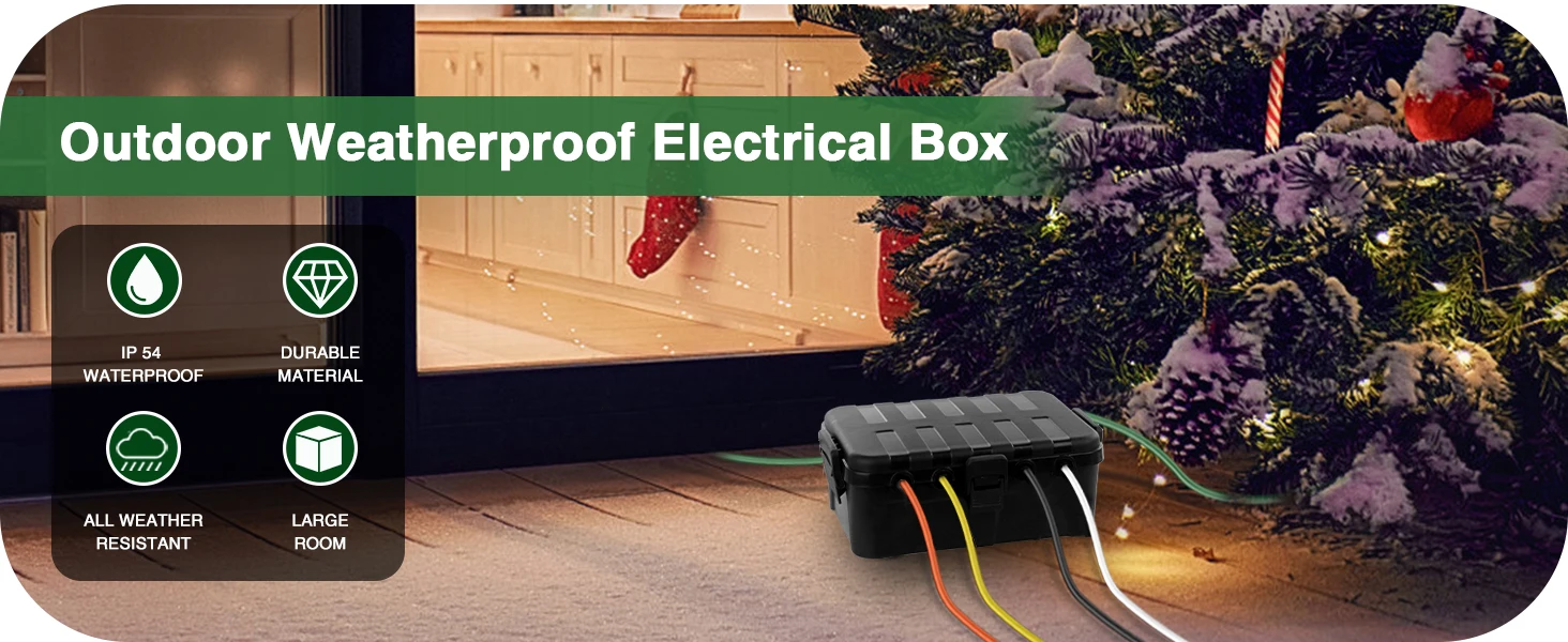 Large Outdoor Electrical Box IP54 Waterproof Extension Cord Cover ...