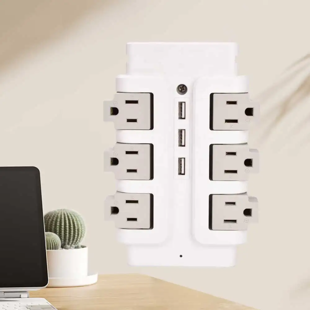 Oswell 6 Ac Outlet 3 Ways Usb Power Strip Extension Socket Usb - Buy ...