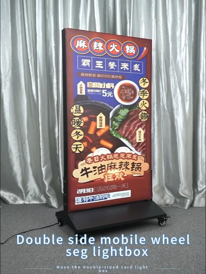 Frameless Lightbox Aluminium Textile Colour Light Box Stand Pop Up ...