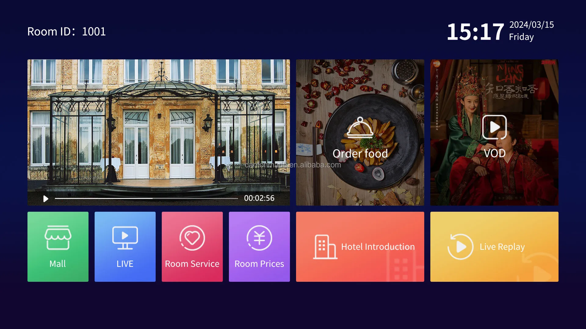 Premium Hotel IPTV System with 4K Streaming, VOD, Food Ordering, and ...