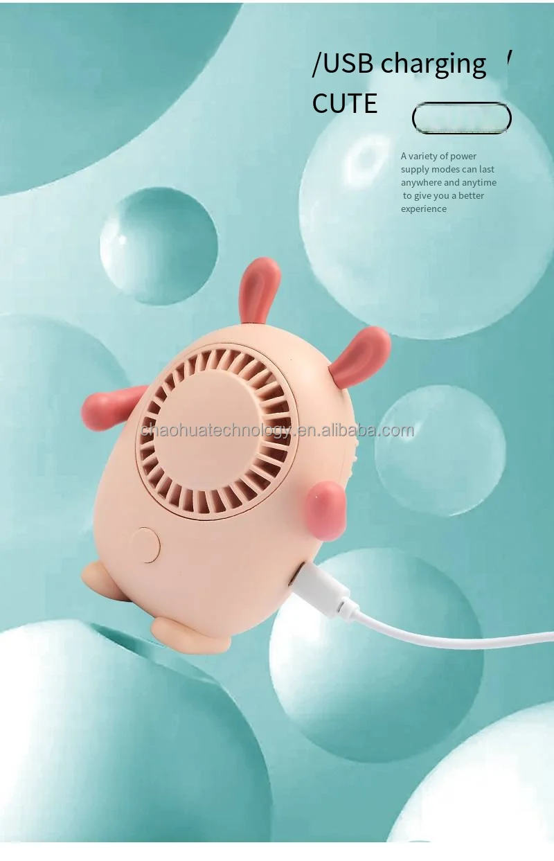2024 New Handheld Small Fan Cartoon Cute Mini Portable Usb Charging ...