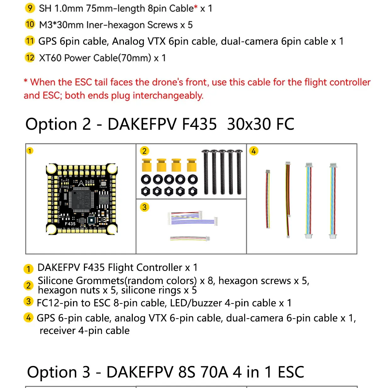 Betaflight FC 4 in 1 Drone Racing ESC 55A-80A 60A 70A 12S BLheli with ...