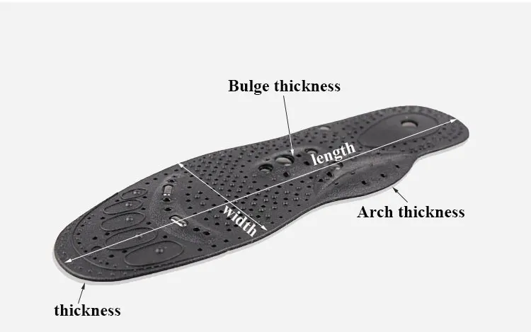 Genuine PVC Plastic Acupressure Magnetic Shoe Insoles Pain Relief ...