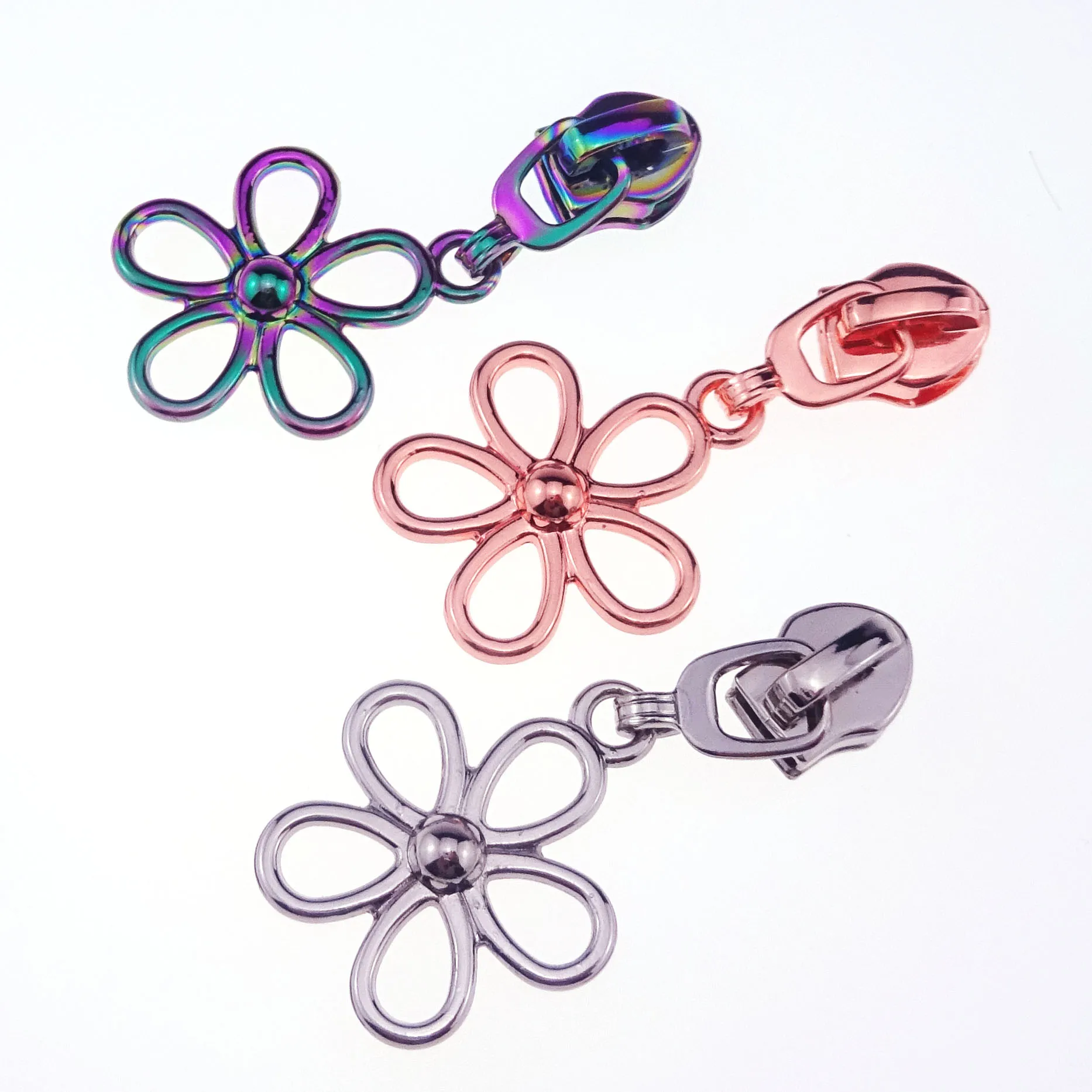 Wholesale Flower Shape Zipper Pull Handbag Purse Zipper Puller Sliders ...