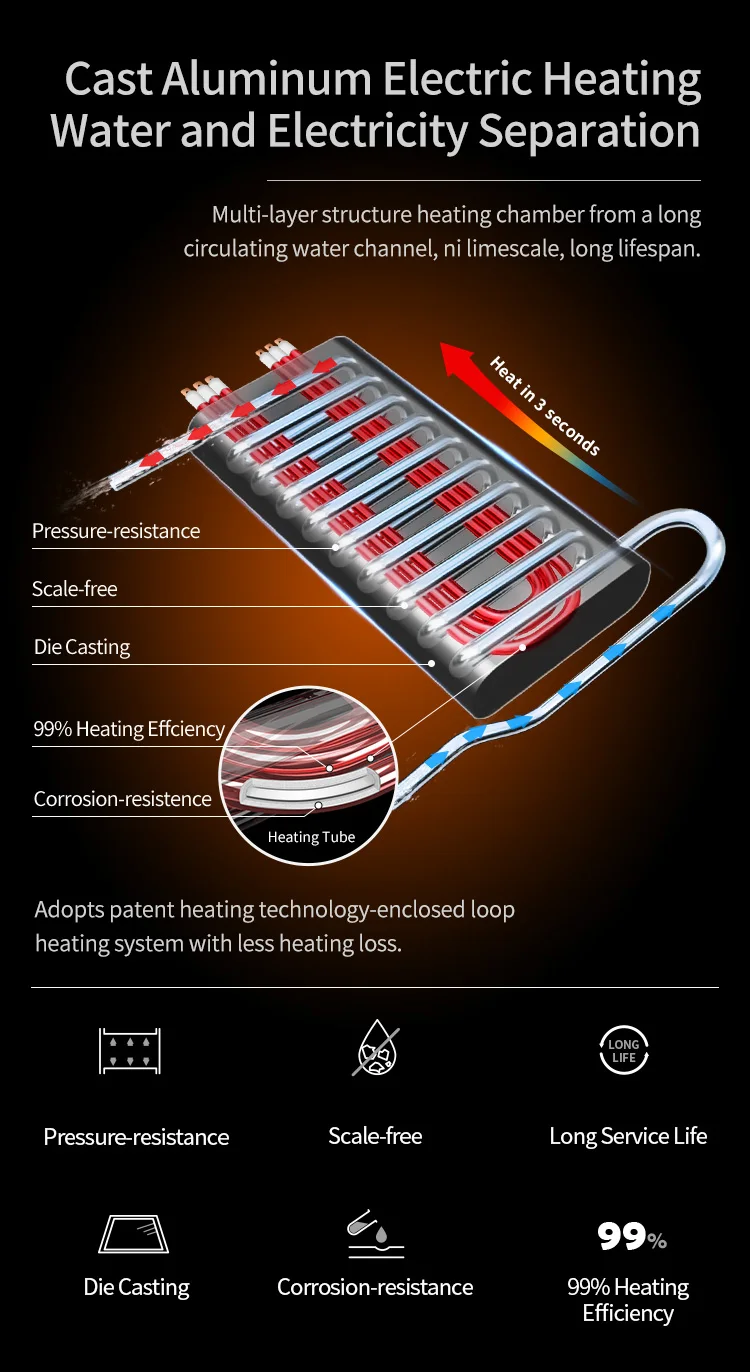 Instantaneous Electric Heating Shower Heater - Efficient & Reliable