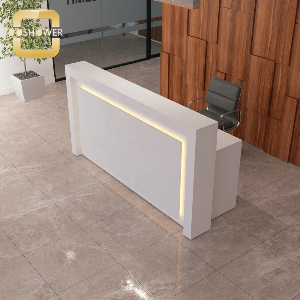 Modern Reception Desk Beauty Salon With Reception Desk With Led Design ...