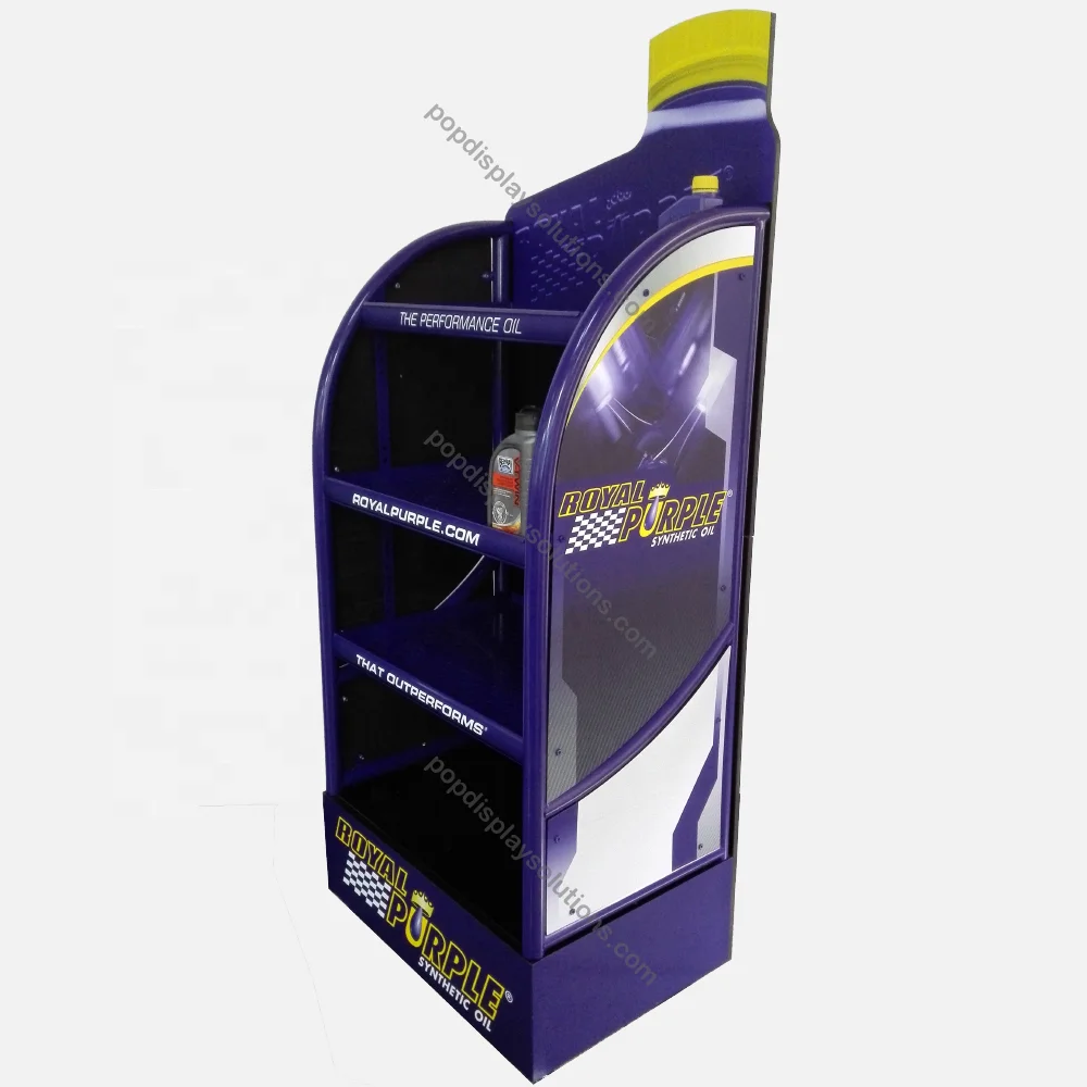 Heavy Duty Free Standing Floor Metal Shop Lubricating Oil Display Rack ...