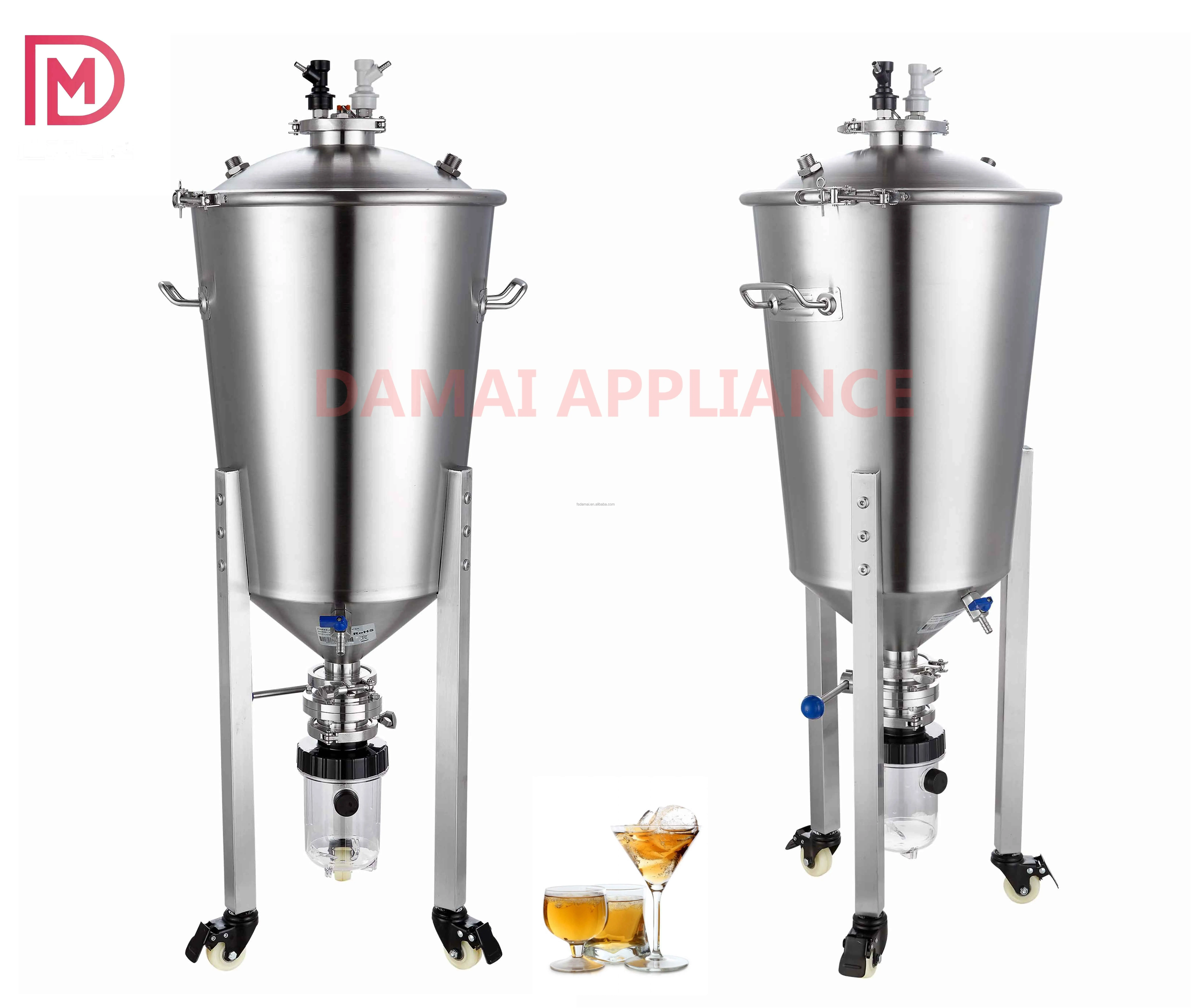 Pressurized Fermenter 35L Fermenter With Chiller for Home Brewing Beer ...