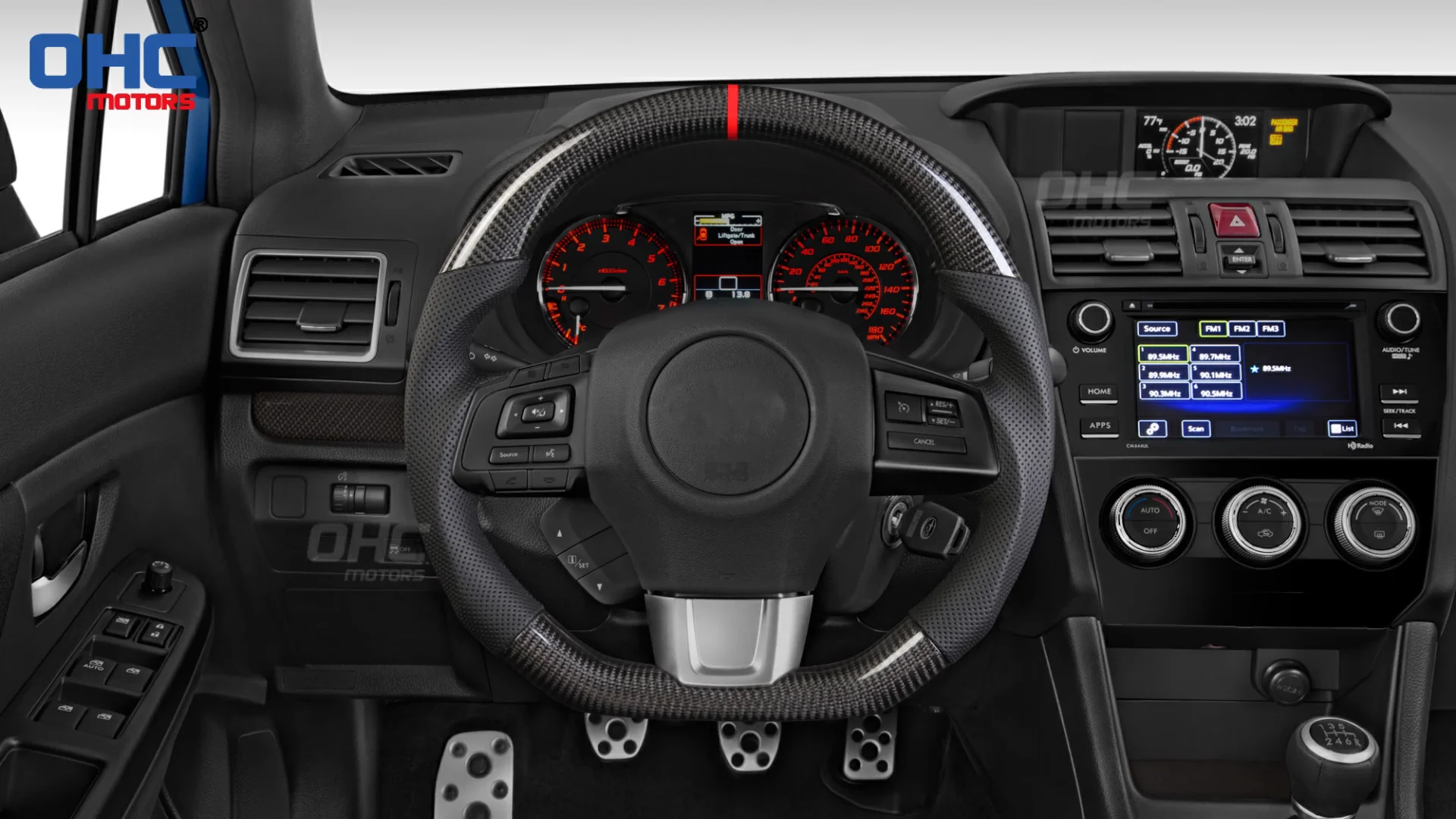 Wrx Handmade Carbon Fiber Steering Wheel For Subaru Wrx Sti 2015 2016 ...