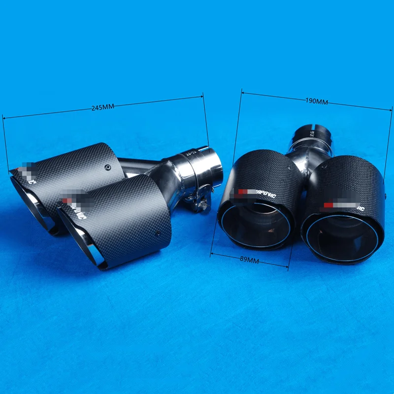 H-type Decorative Double-ended Carbon Fiber Exhaust Silencer Tip ...