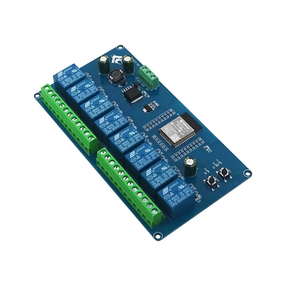 DC5-30V Power Supply ESP32 WiFi BT 8 Channel Relay ESP32-WROOM Secondary Development Board ...