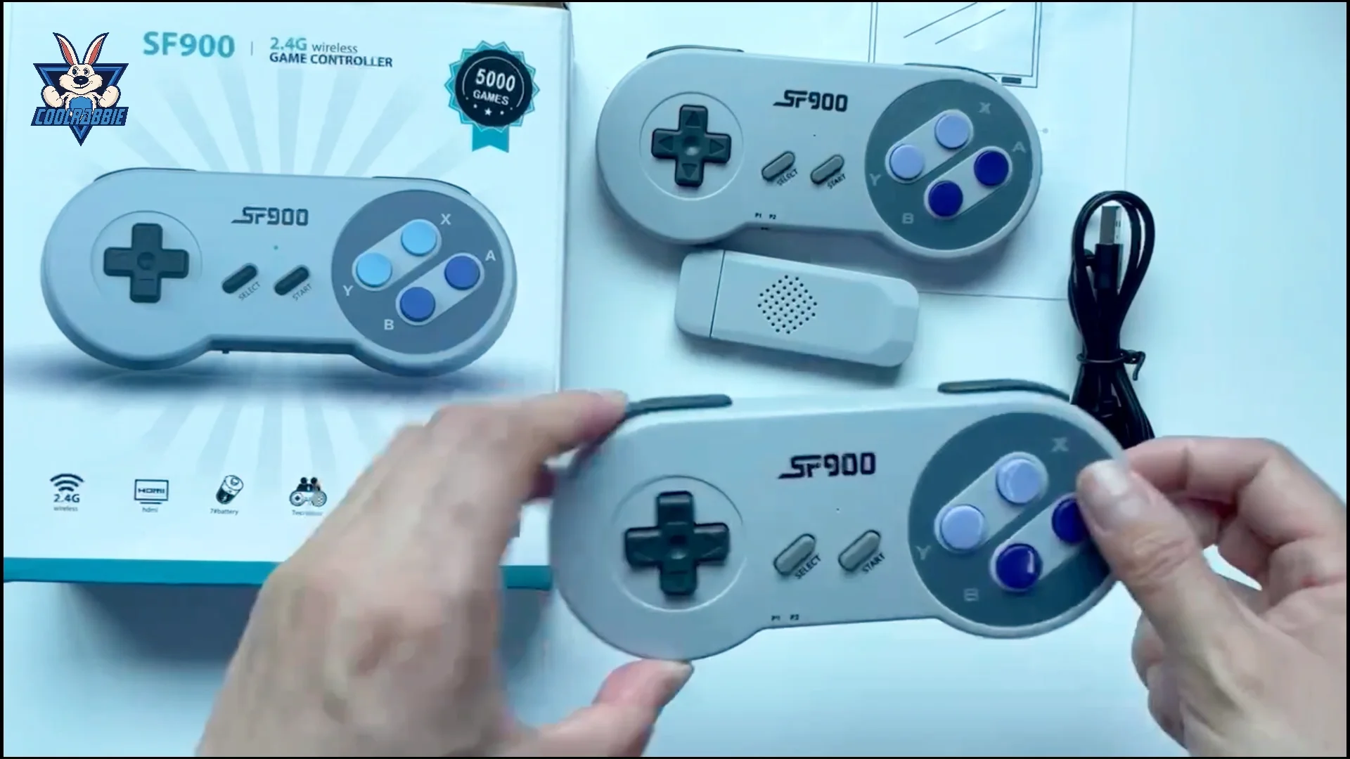 Coolrabbie Sf900 Game Stick 4k 5000 Games Mini Retro Gaming Stick Hd ...