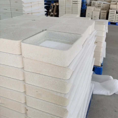 Fire Resistant Corundum Mullite Ceramic Sagger For Lithium Battery ...