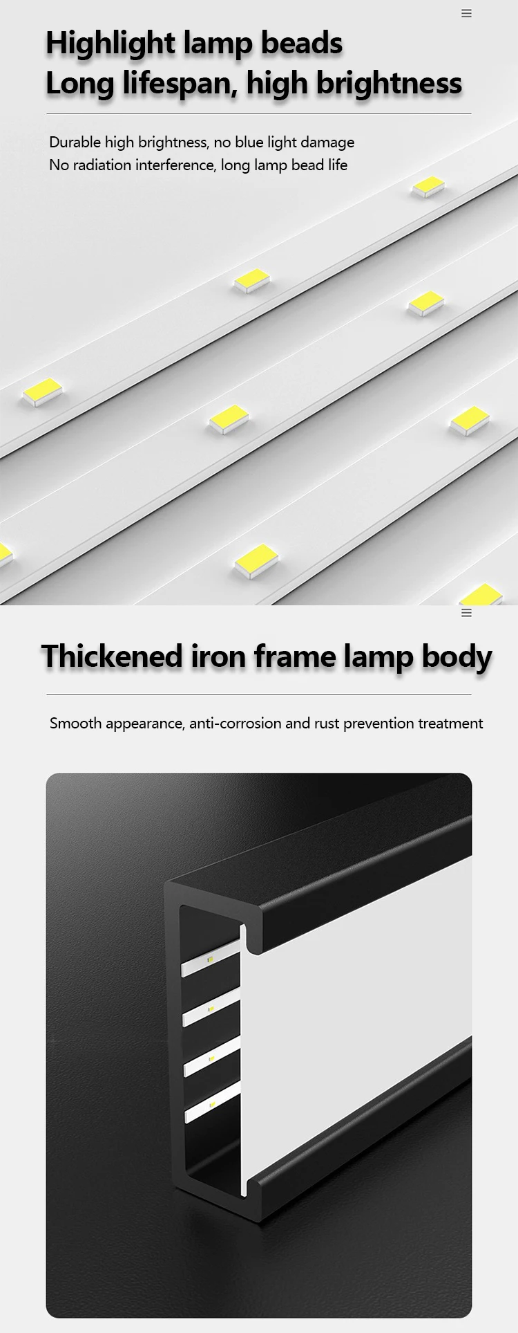 Architectural Linear Pendant Light Black White Profile Low Emf Ugr 19 ...