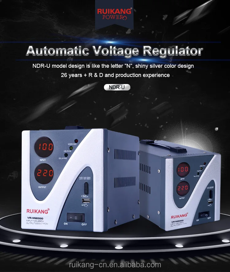 Single Phase Relay Type Voltage Regulator 3kva 5kva 140v To 260v Input ...