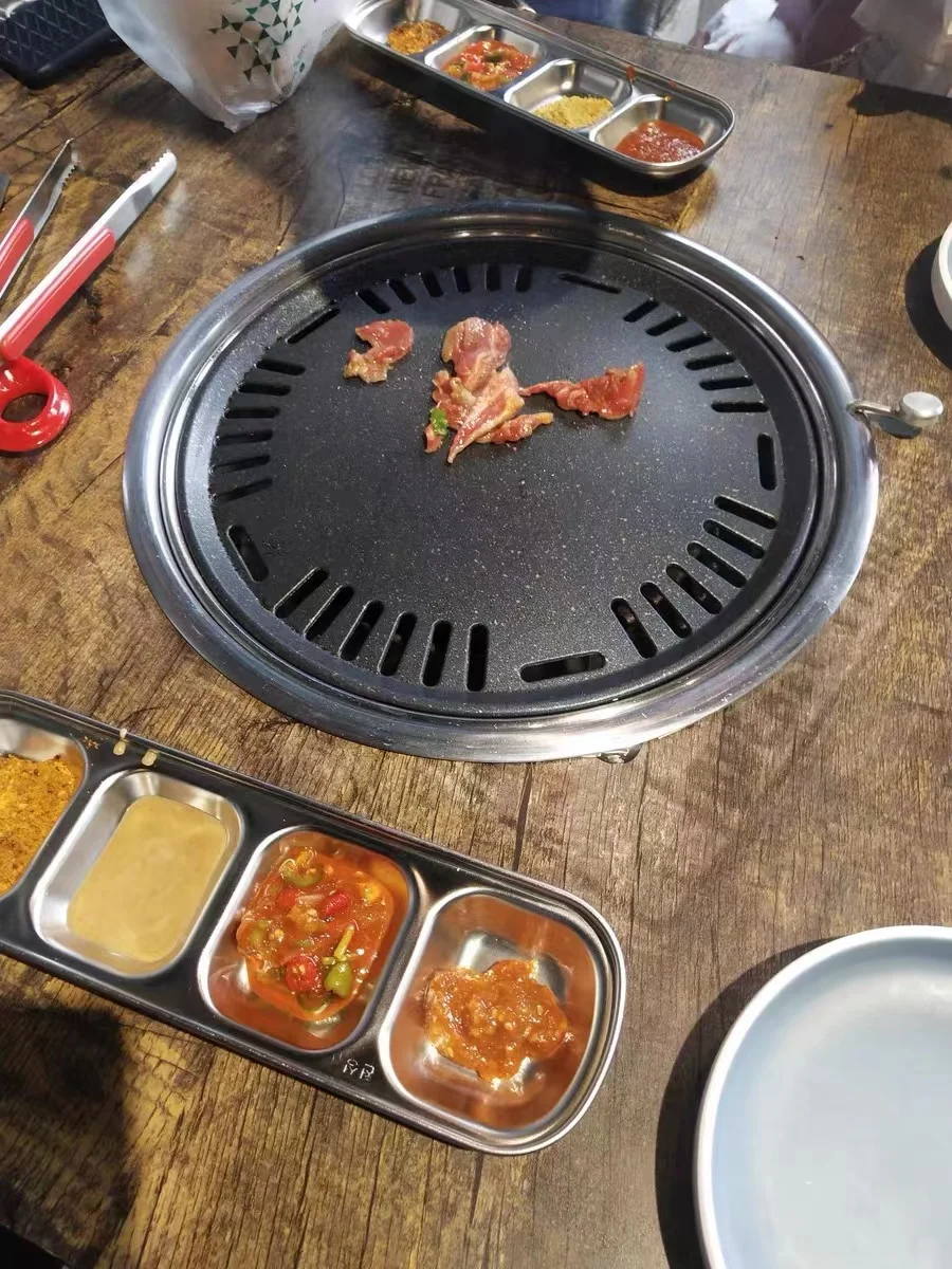 Korean Charcoal Large Commercial BBQ Grill - Stainless Steel Smokeless ...
