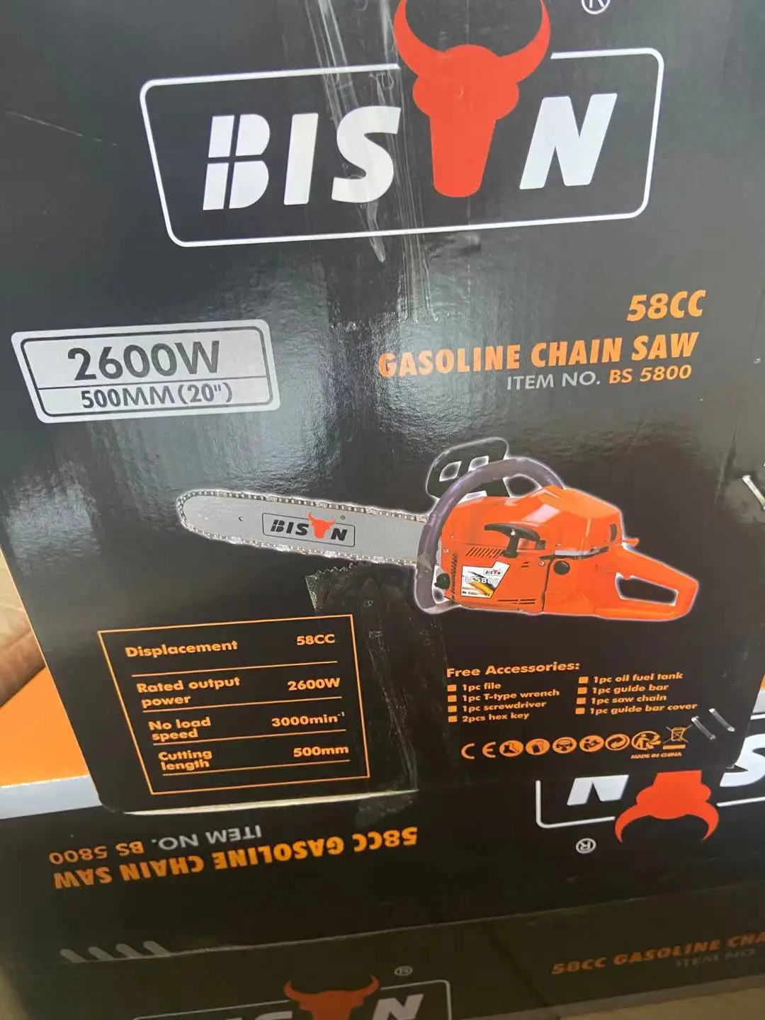 Bison Forced Air Cooling Chainsaw 2200w Chainsaws Professional 22in ...