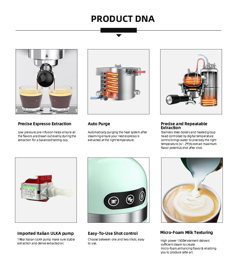 Semi-automatic Espresso Coffee Machine - Professional Cappuccino Maker