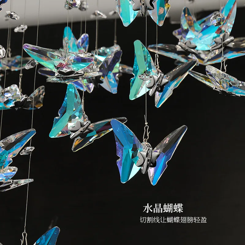 JYLIGHTING Modern Crystal Round Pendant Light LED Chandelier Lamp ...