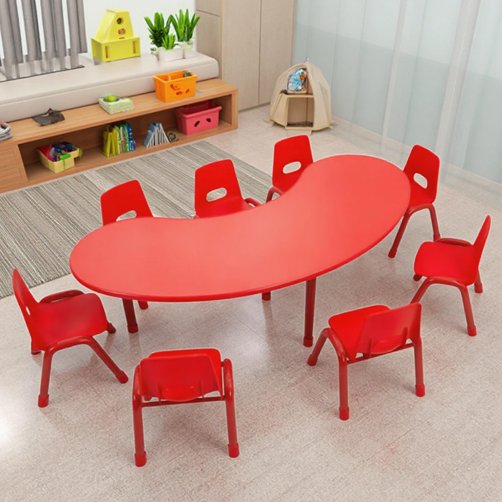 Modern U-Shaped Preschool Table and Chair Set for Kids for Kindergarten ...
