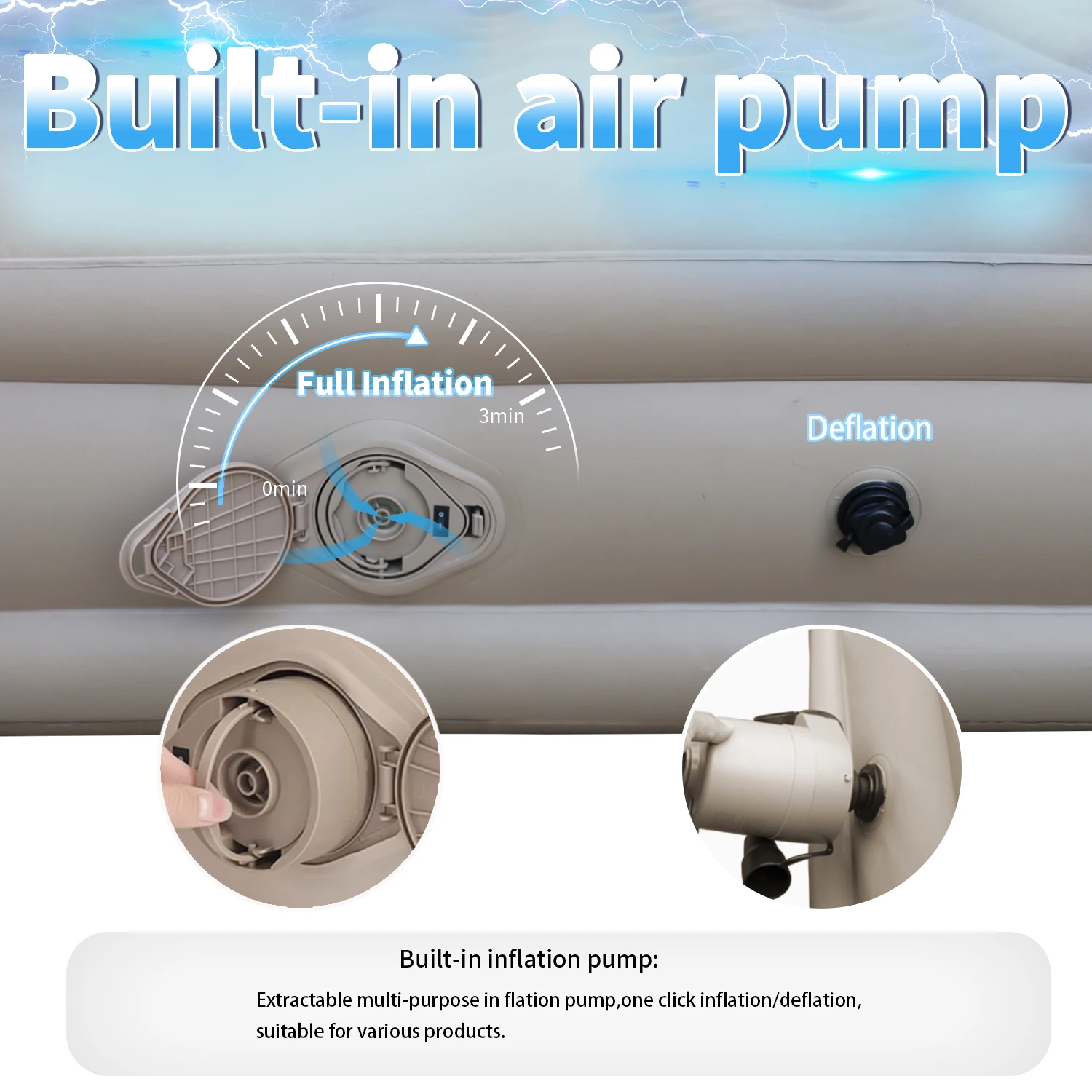 Modern Design Foldable Outdoor PVC Inflatable Air Mattress Double china ...